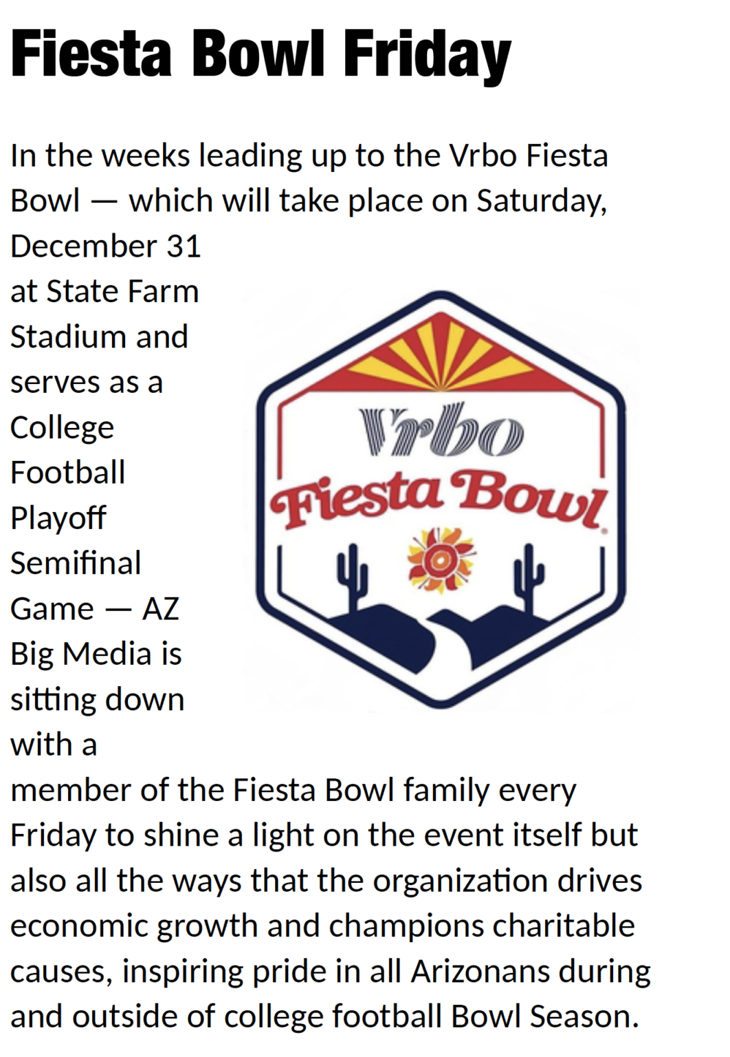 Fiesta Bowl Friday with Davina Seville - AZ Big Media