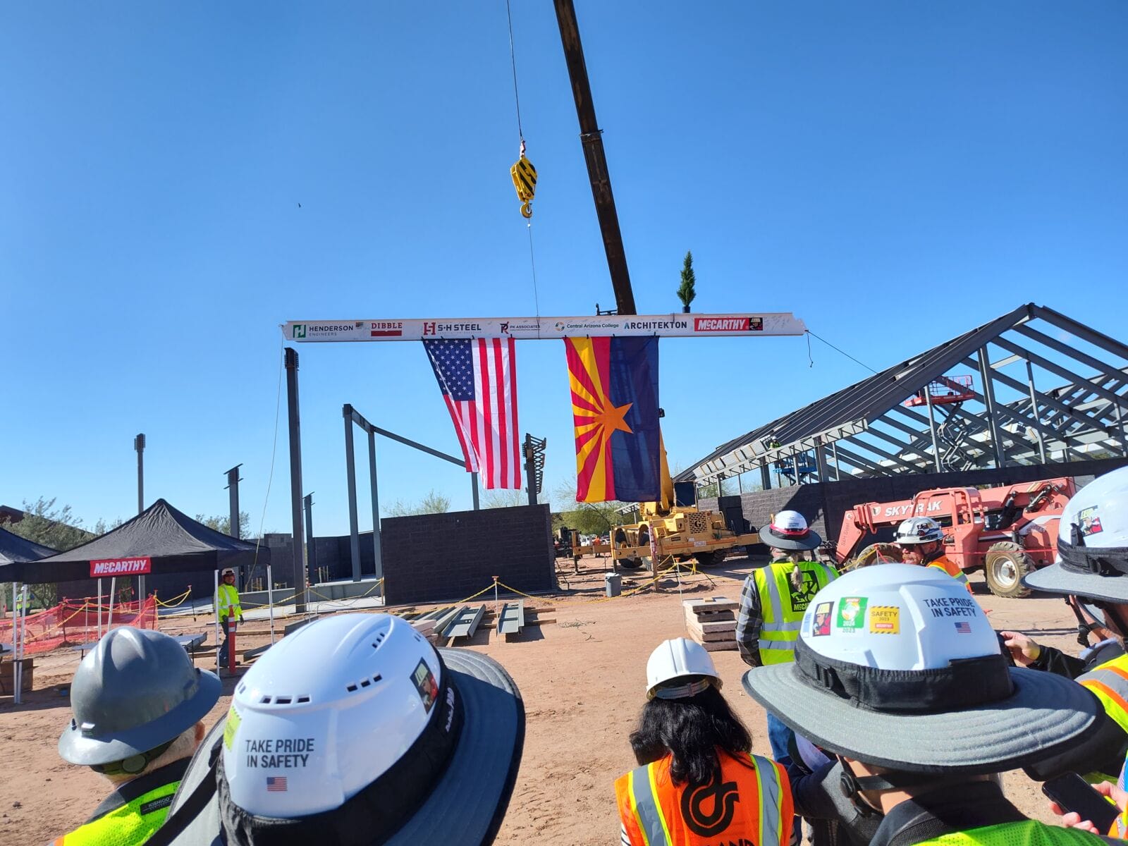 Central Arizona College tops out new buildings at Superstition Mountain ...