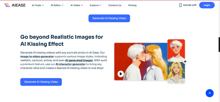 Create romantic kissing videos from photos with AI Ease— free and easy ...